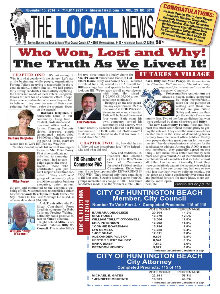 The Local News, November 15, 2014 | PDF | Deflation | Finance (General)