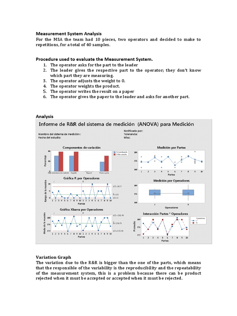 Measurement System Analysis | PDF | Measurement | Evaluation Methods