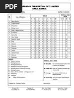 Operator Skill MATRIX | PDF | Human Factors And Ergonomics | Engineering