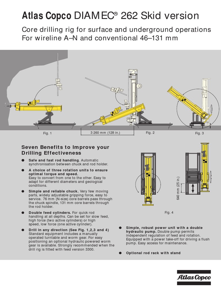 Atlas Copco DIAMEC: 262 Skid Version | PDF | Horsepower | Gear