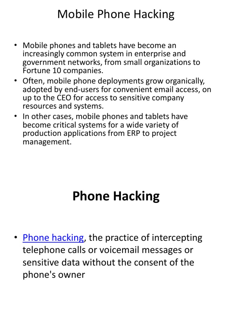 Mobile Phone Hacking | PDF | Android (Operating System) | File System