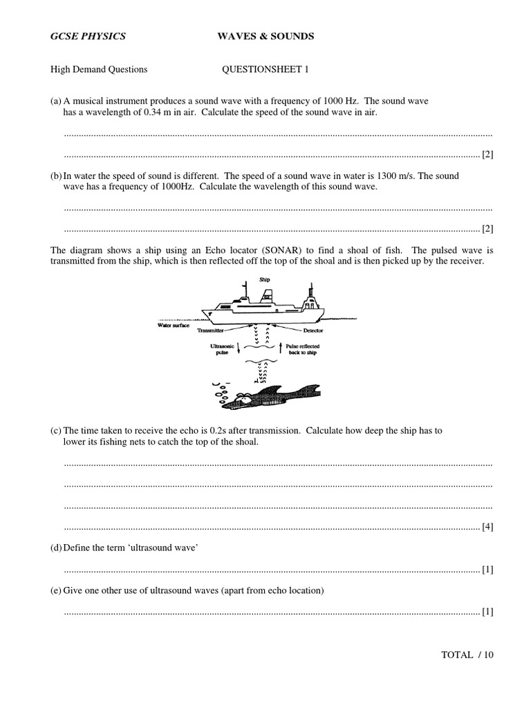 Gcse Physics: Waves & Sounds | PDF | Sound | Waves