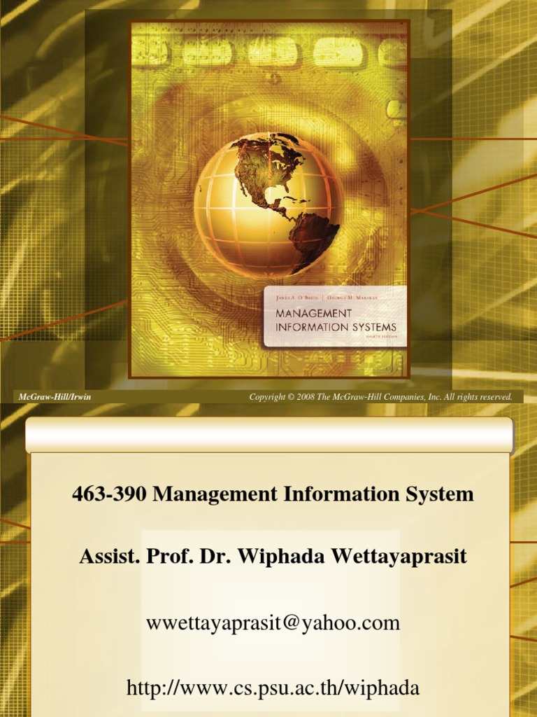 Chap01 Management | PDF | Information System | Business Process