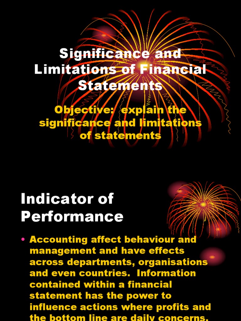 Significance and Limitations of Financial Statements | Historical Cost ...