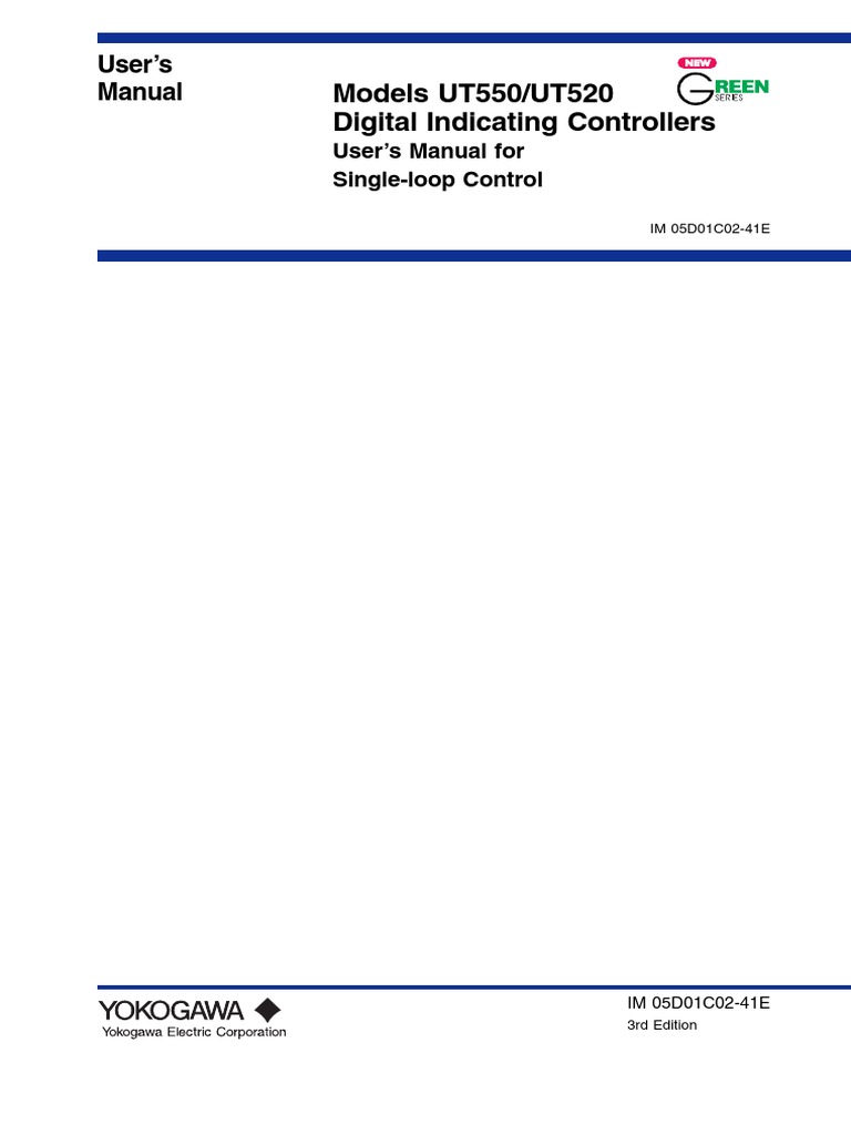 Models UT550/UT520 Digital Indicating Controllers: User's Manual | PDF ...