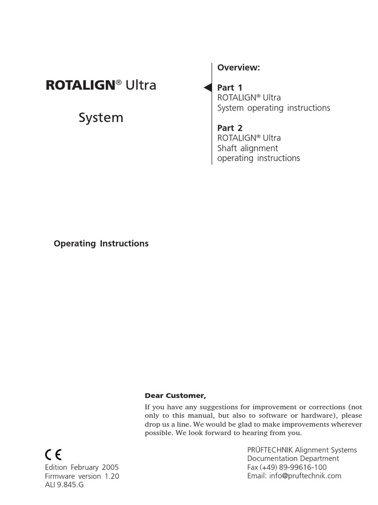ROTALIGN Ultra System Manual | PDF | Menu (Computing) | Electrical ...