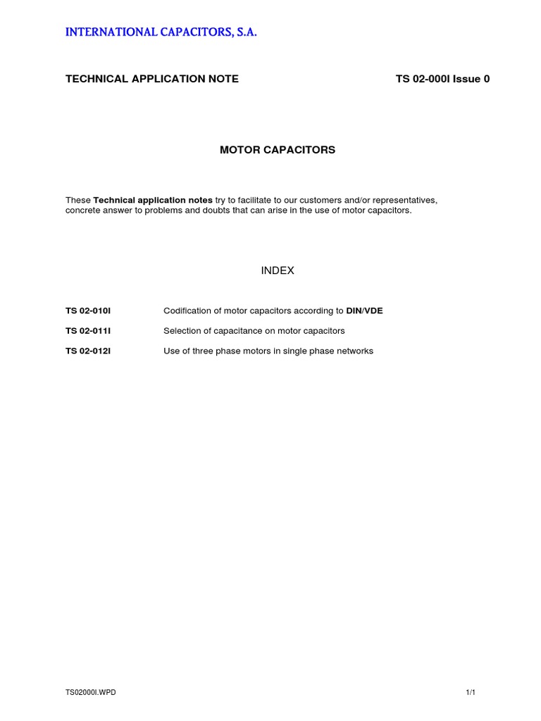 Understanding Motor Capacitors: A Technical Guide to Codification ...