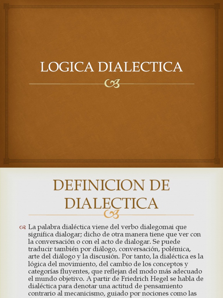 Logica Dialectica | PDF | Dialéctico | Georg Wilhelm Friedrich Hegel