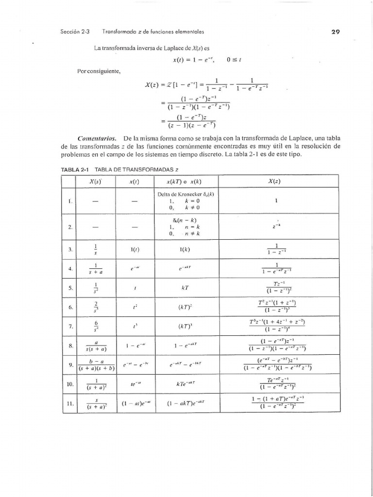 Formula Transformada Z | PDF