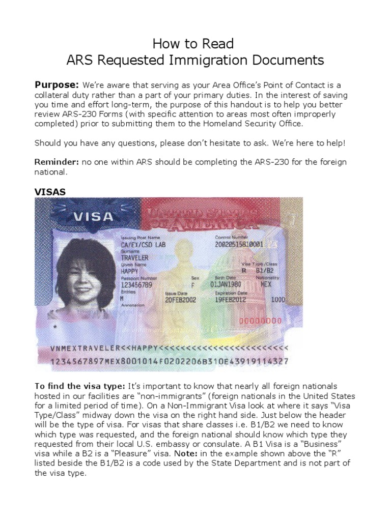 Guide to Reviewing ARS-230 Immigration Forms | PDF | Permanent ...