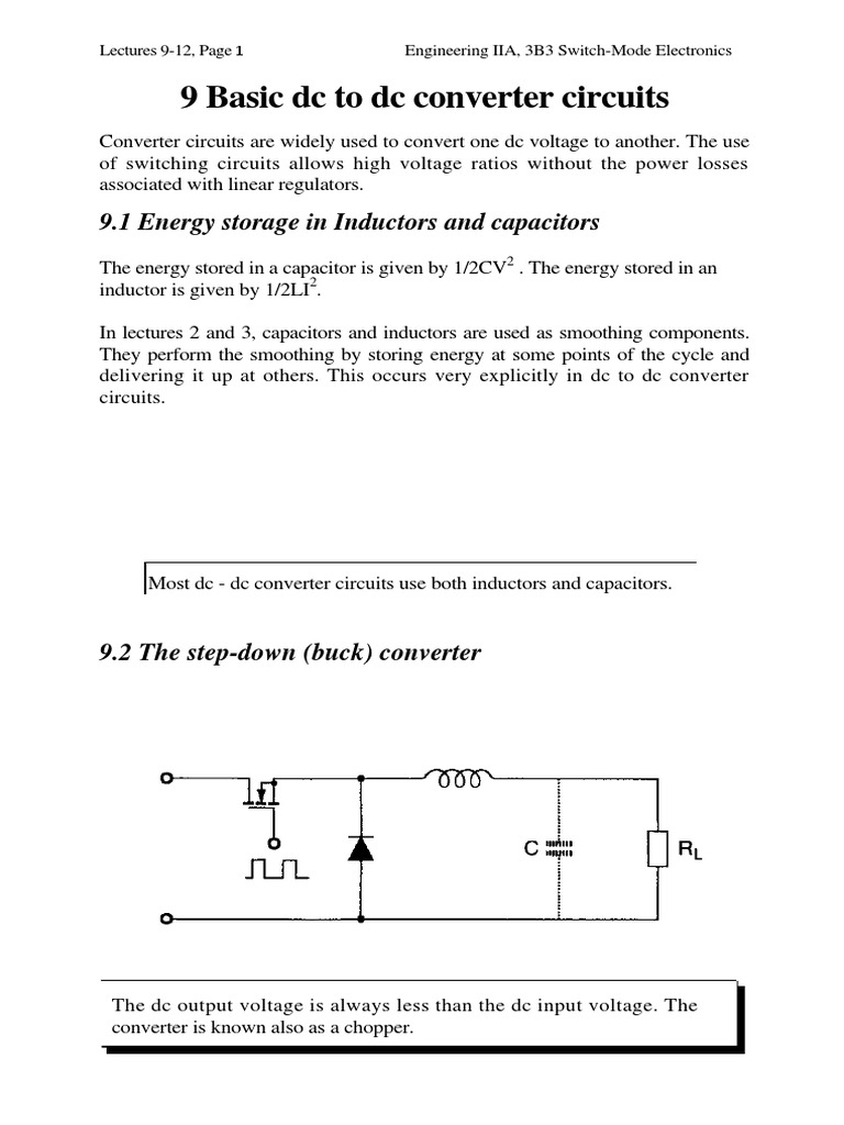 9 Basic DC To DC Converter Circuits | PDF | Power Inverter | Transformer