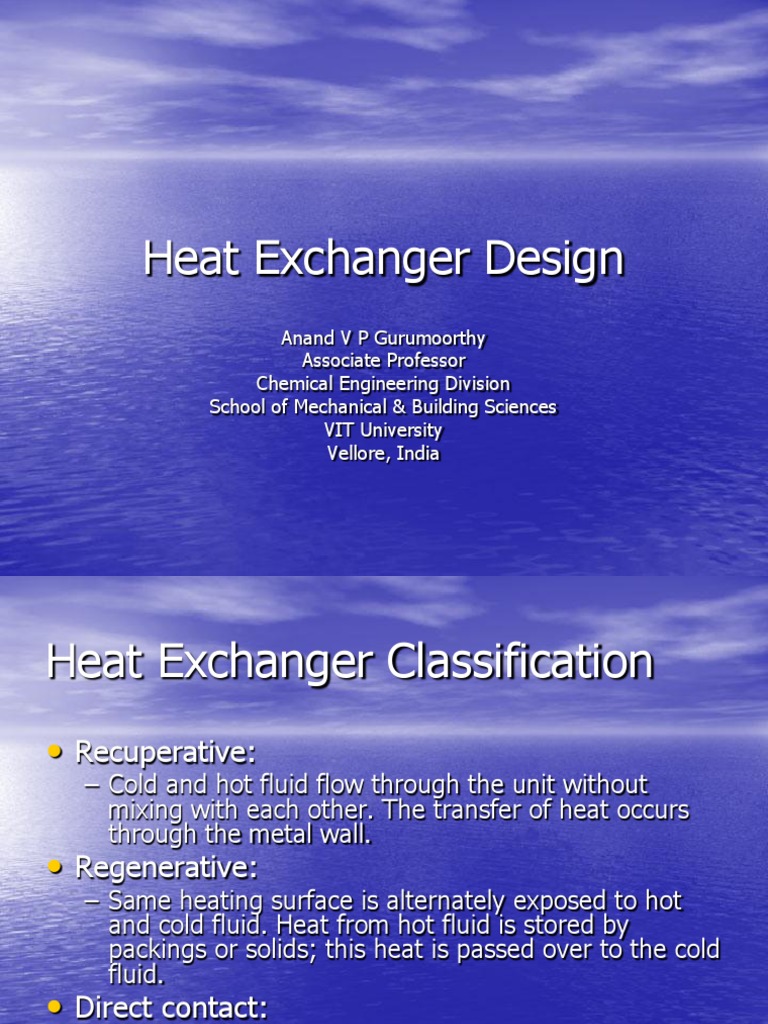 Heat Exchanger Design Overview | PDF | Heat Exchanger | Viscosity