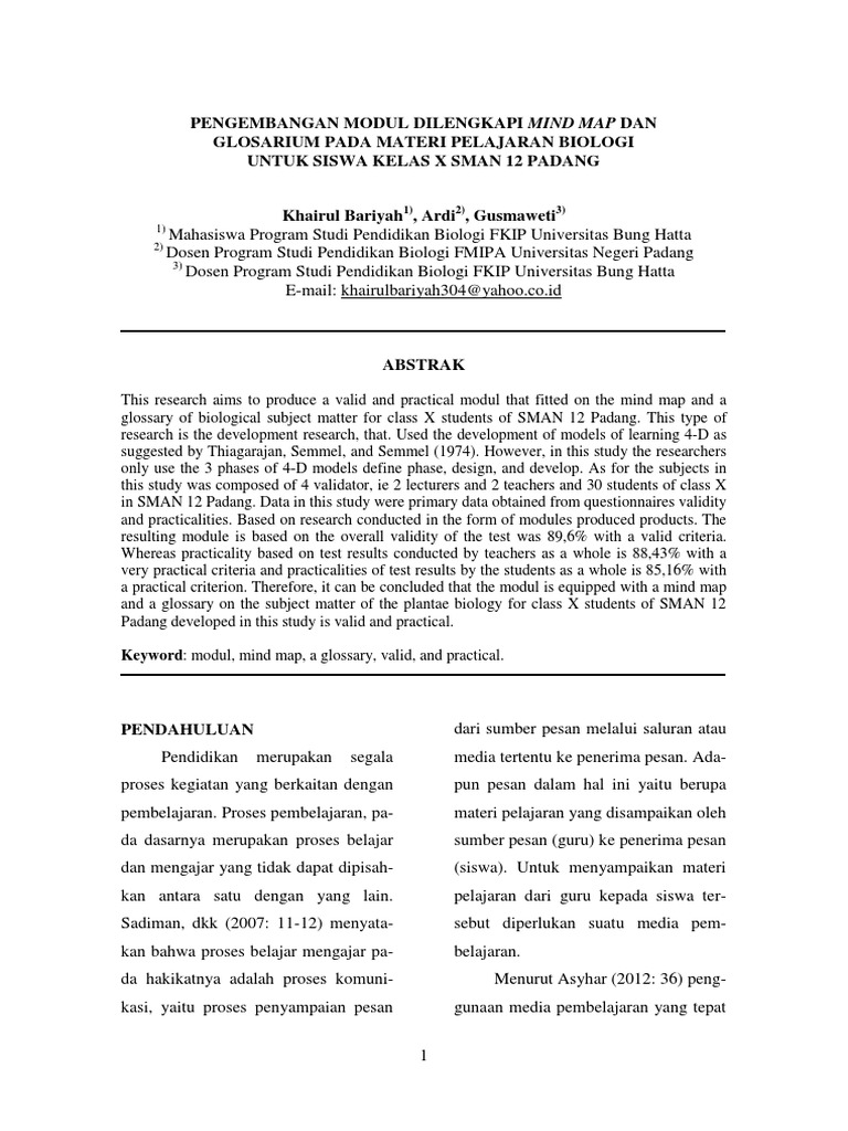 Jurnal Pengembangan Modul | PDF