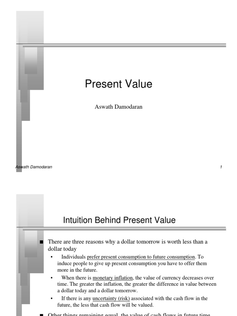 Present Value: Aswath Damodaran | PDF | Present Value | Refinancing