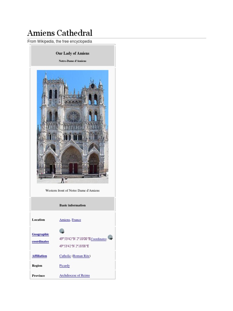 Amiens Cathedral | PDF | Architectural Design | Architecture
