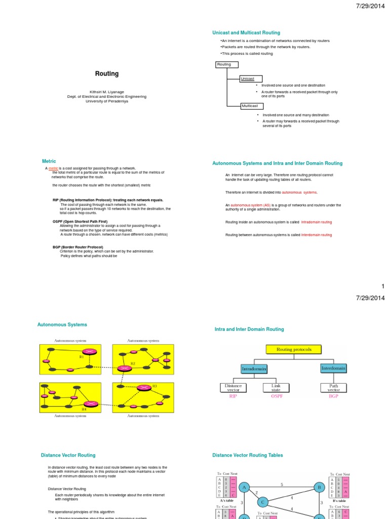 Routing: Unicast and Multicast Routing | PDF | Routing | Router (Computing)