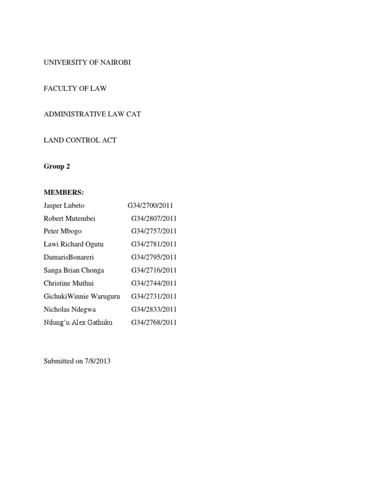 Analysis of the Evolution, Composition, Mandate and Powers of Land ...