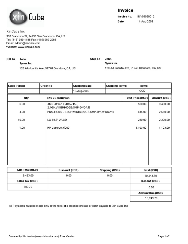 Invoice Template | PDF | Invoice | Services (Economics)