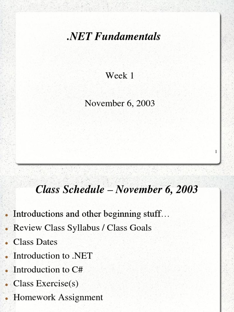 Dot NET Fundamentals Part1 | PDF | Component Object Model | Library ...