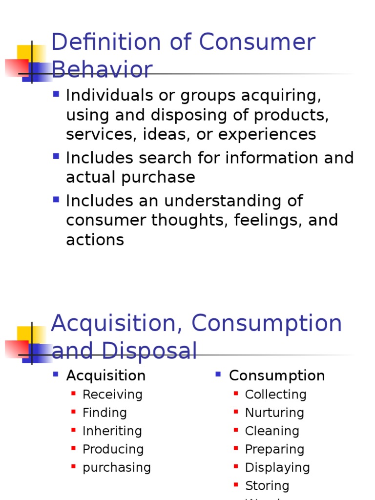 Definition of Consumer Behavior | PDF | Market Segmentation | Marketing ...