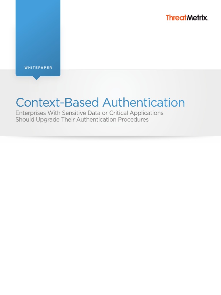 Context-Based Authentication | PDF | Authentication | Password