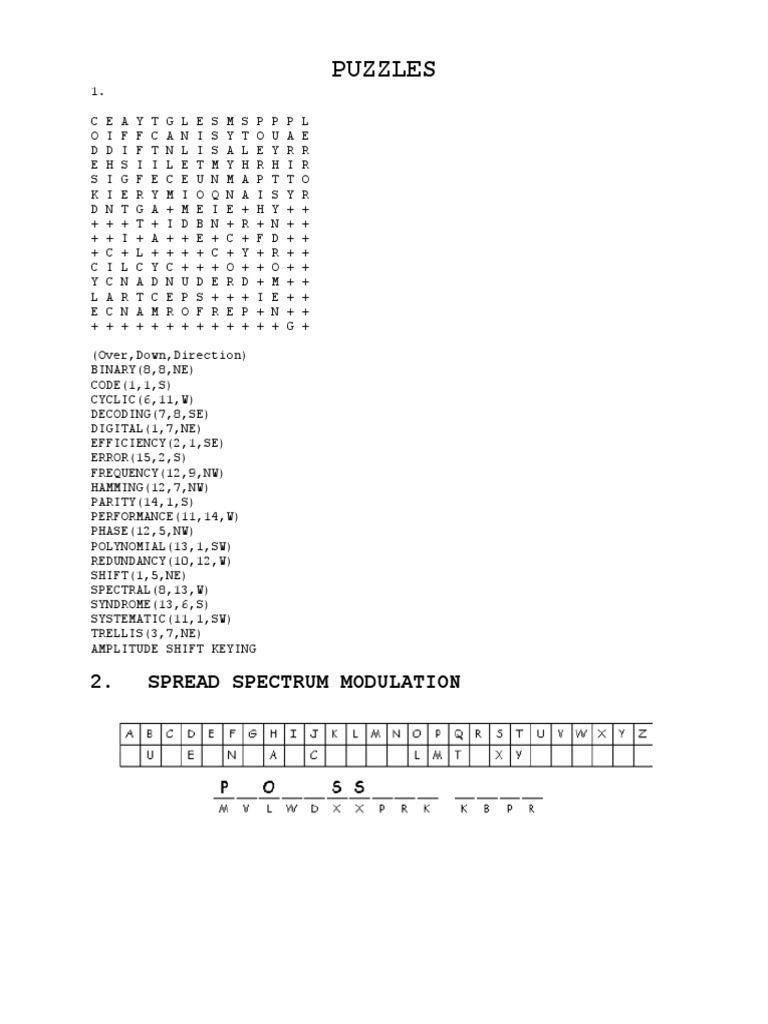 Digital Communication Puzzles | PDF | Modulation | Detector (Radio)