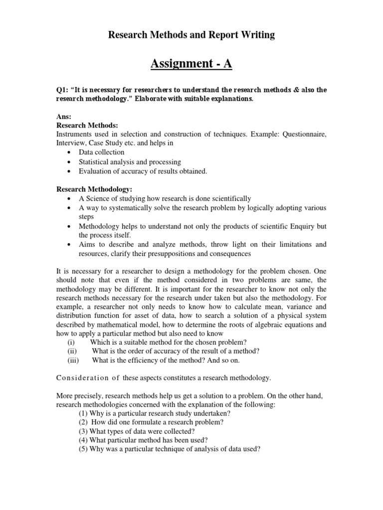 Research-Methods-and-Report-Writing-1-Solved.docx | Stratified Sampling ...