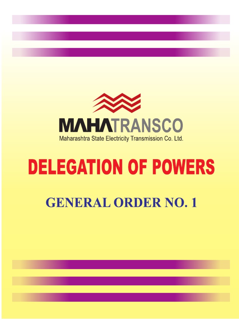 Delegation of Power | PDF | Board Of Directors | Taxes