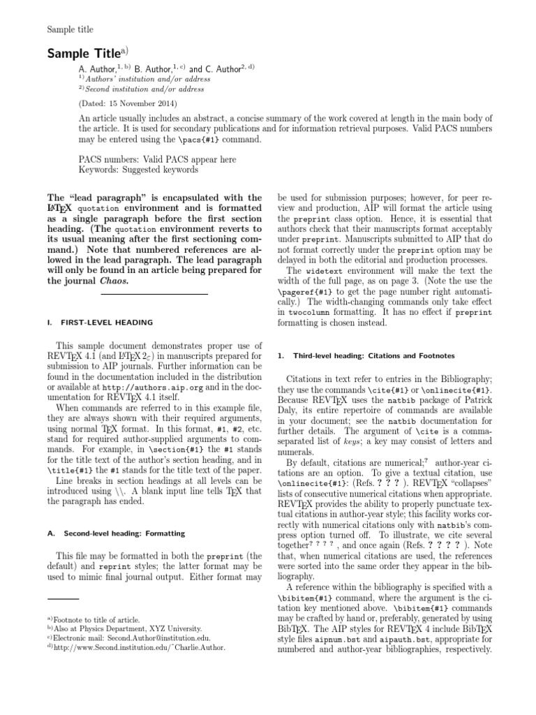 American Institute of Physics AIP | Citation | Writing