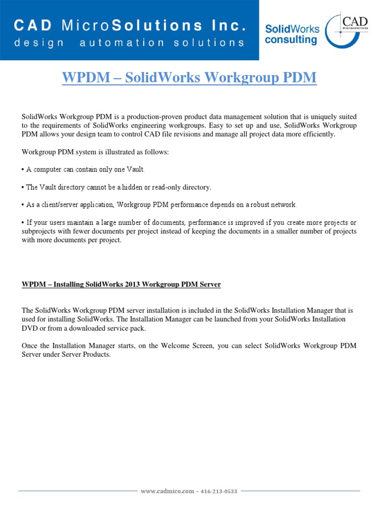 SolidWorks Workgroup PDM Installation Guide | PDF | Login | Server ...