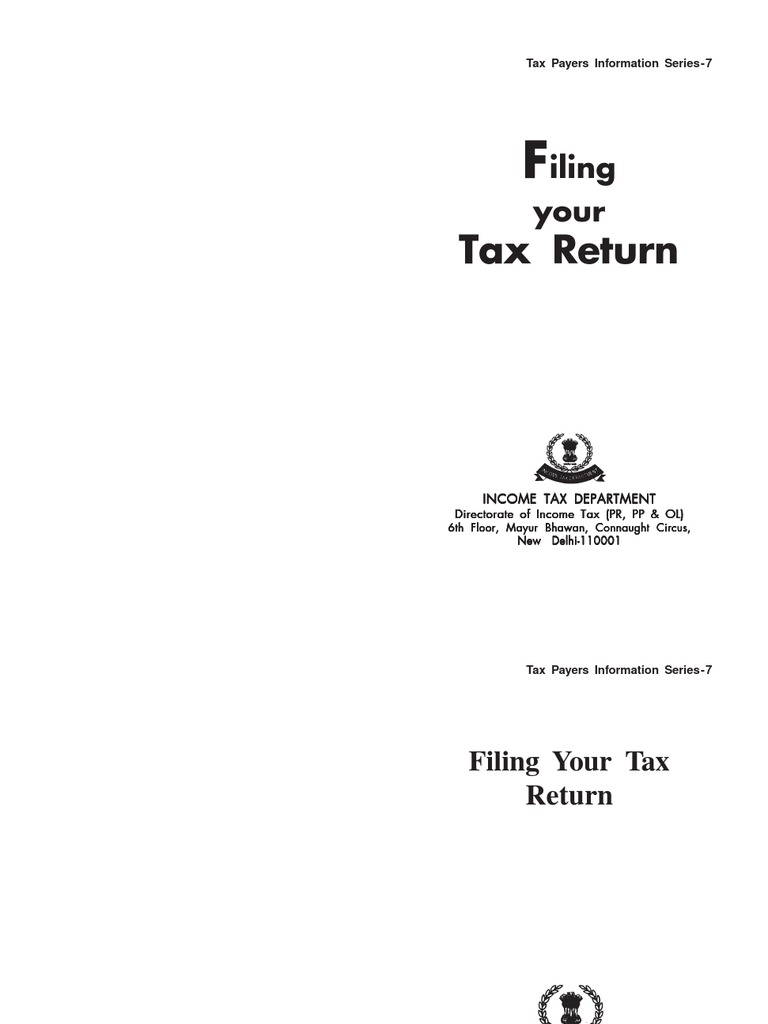 Filing Your Income Tax Return Guide | PDF | Income Tax In India ...