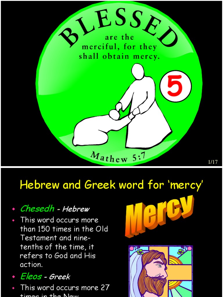 Beatitudes 5 Blessed Are The Merciful | PDF | Mercy | Jesus