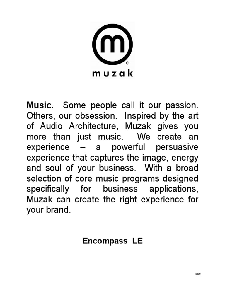 Muzak Program Guide 1 | PDF | Country Music | Jazz