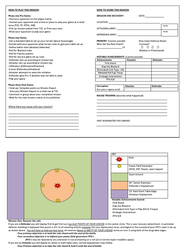 Battle One-Mission Packet | PDF | Leisure | Violence