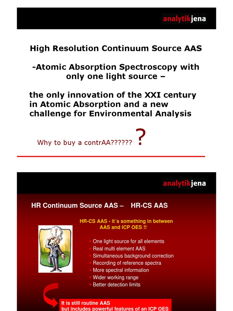 High Resolution Continuum Source AAS - Atomic Absorption Spectroscopy ...