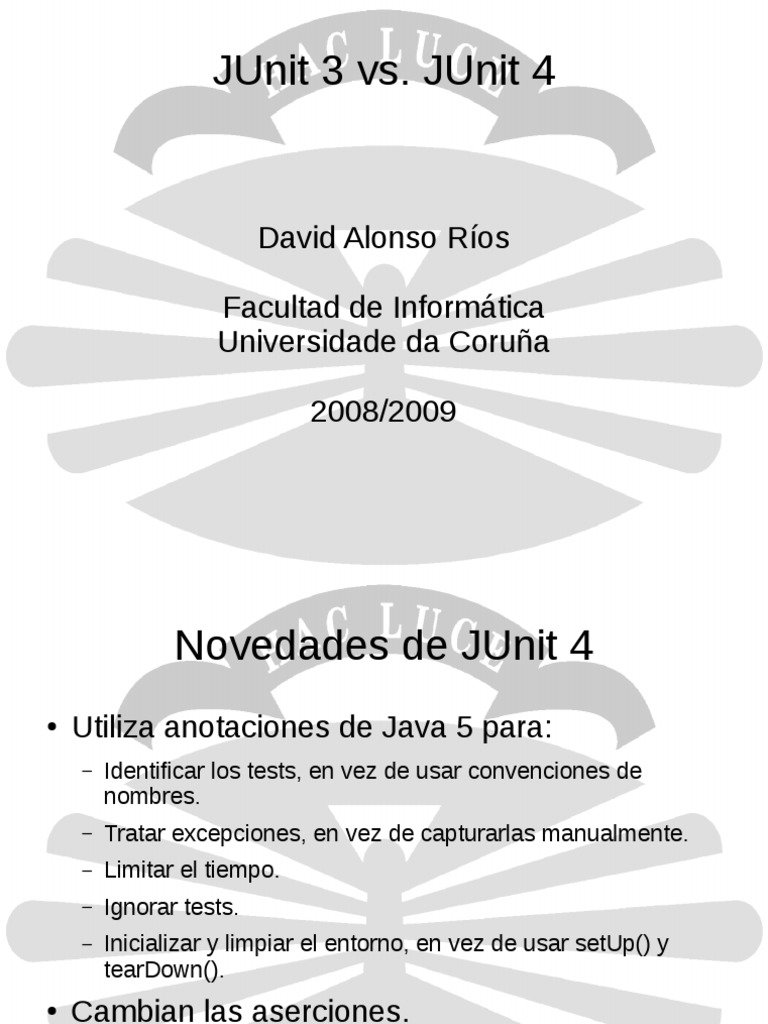JUnit 3 vs. JUnit 4 | PDF | Ingeniería Informática | Ingeniería de software