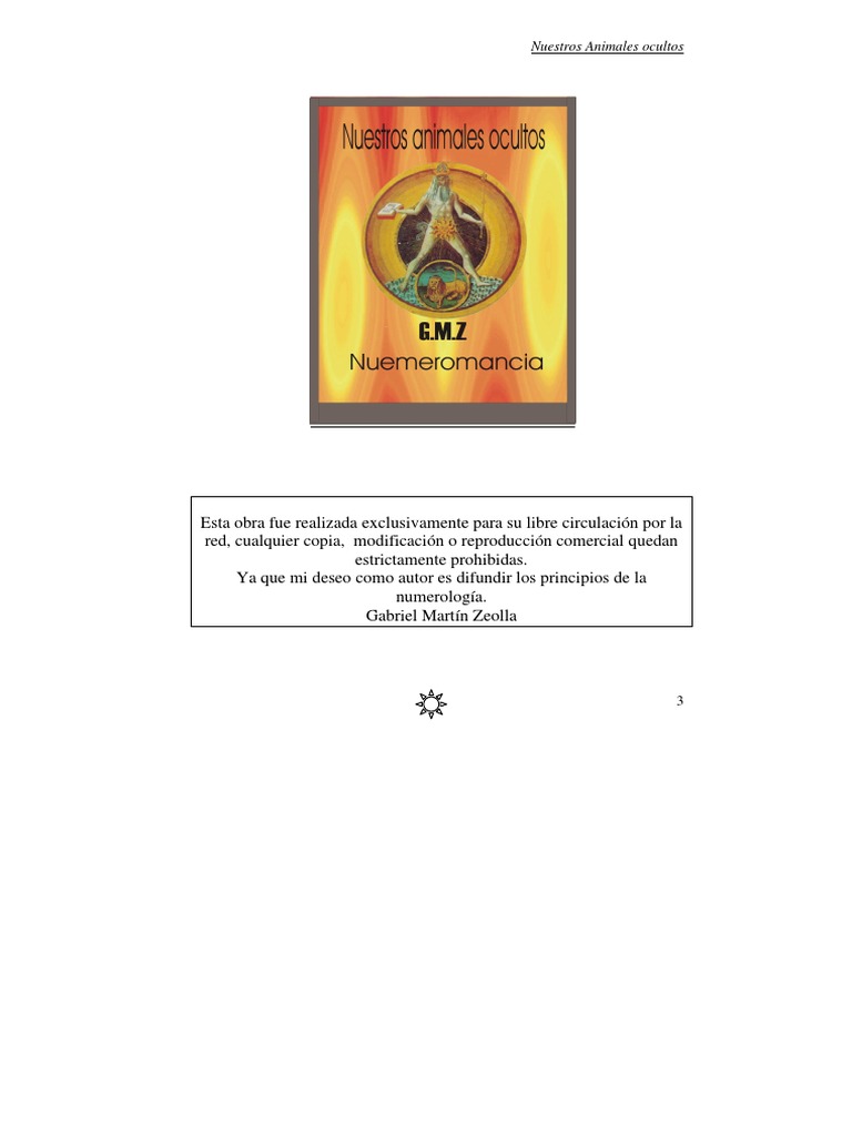 Nuestros Animales Ocultos-Numerologia | PDF | Amor | Astrología
