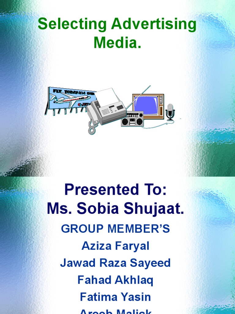 Selecting Advertising Media | PDF | Mass Media | Newspapers