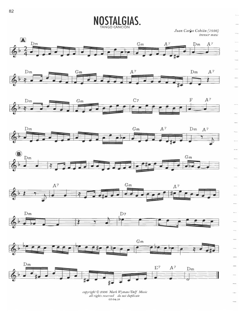 Nostalgias (Tango) | PDF