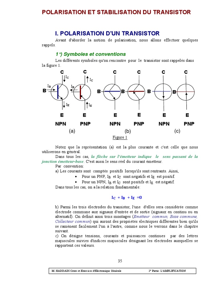 POLARISATION.pdf | Transistor | Amplificateur électronique