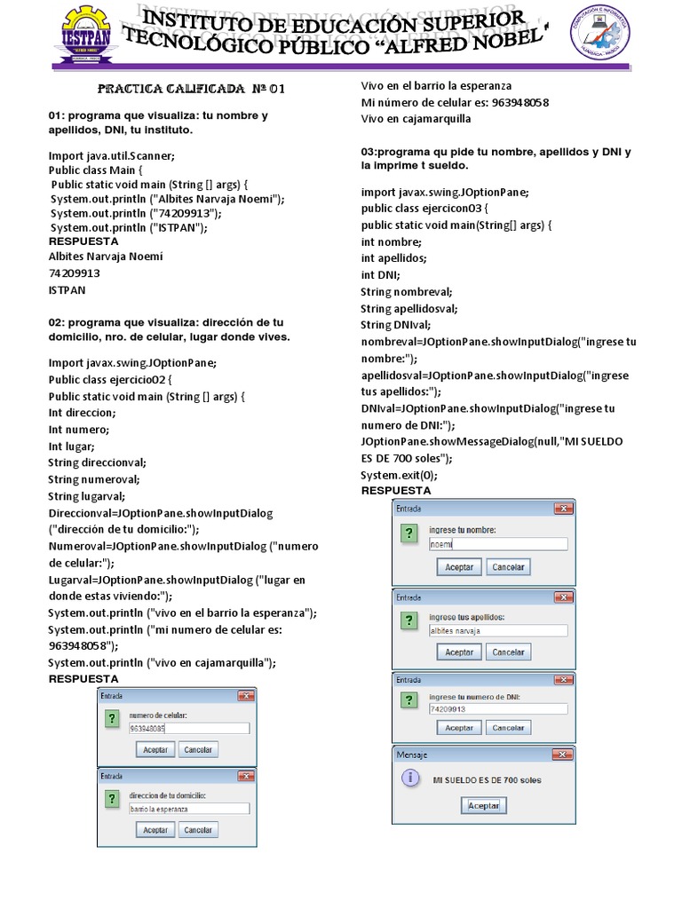 Formulas de Java | PDF | Desarrollo de software | Estaciones