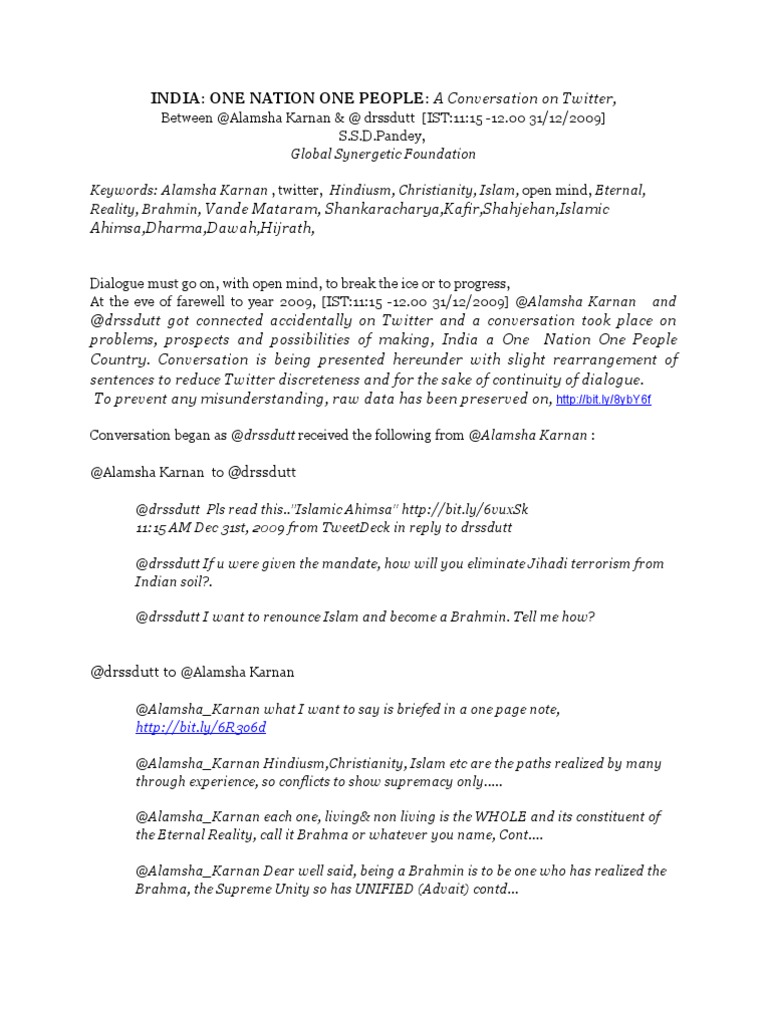 India One Nation One People | PDF | Indian Religions | Religious Faiths