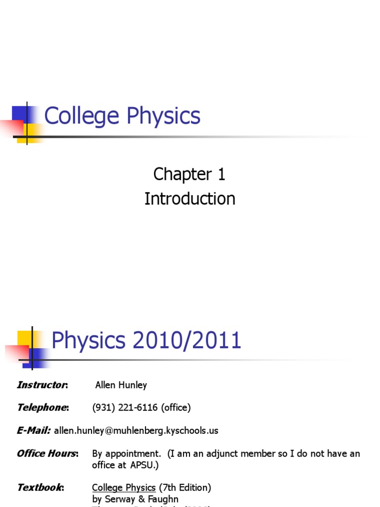 College Physics Chapter 1 Overview | PDF | Significant Figures | Units ...
