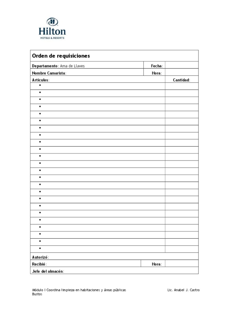 Formatos Ama de Llaves | PDF