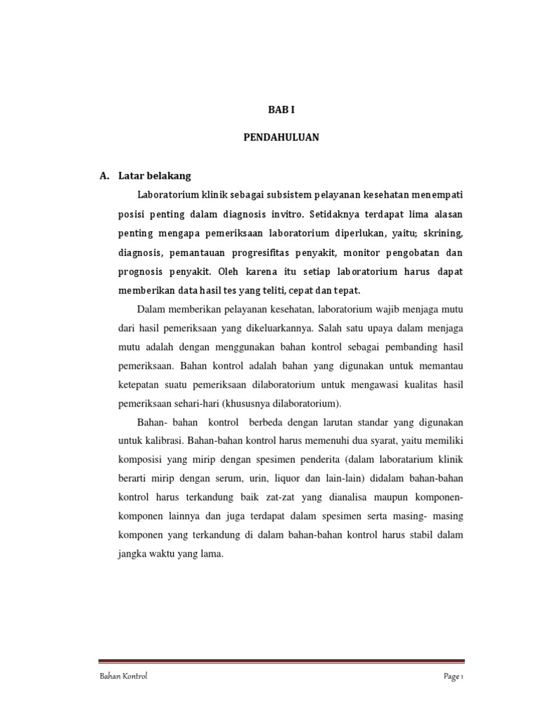 Bahan Kontrol | PDF