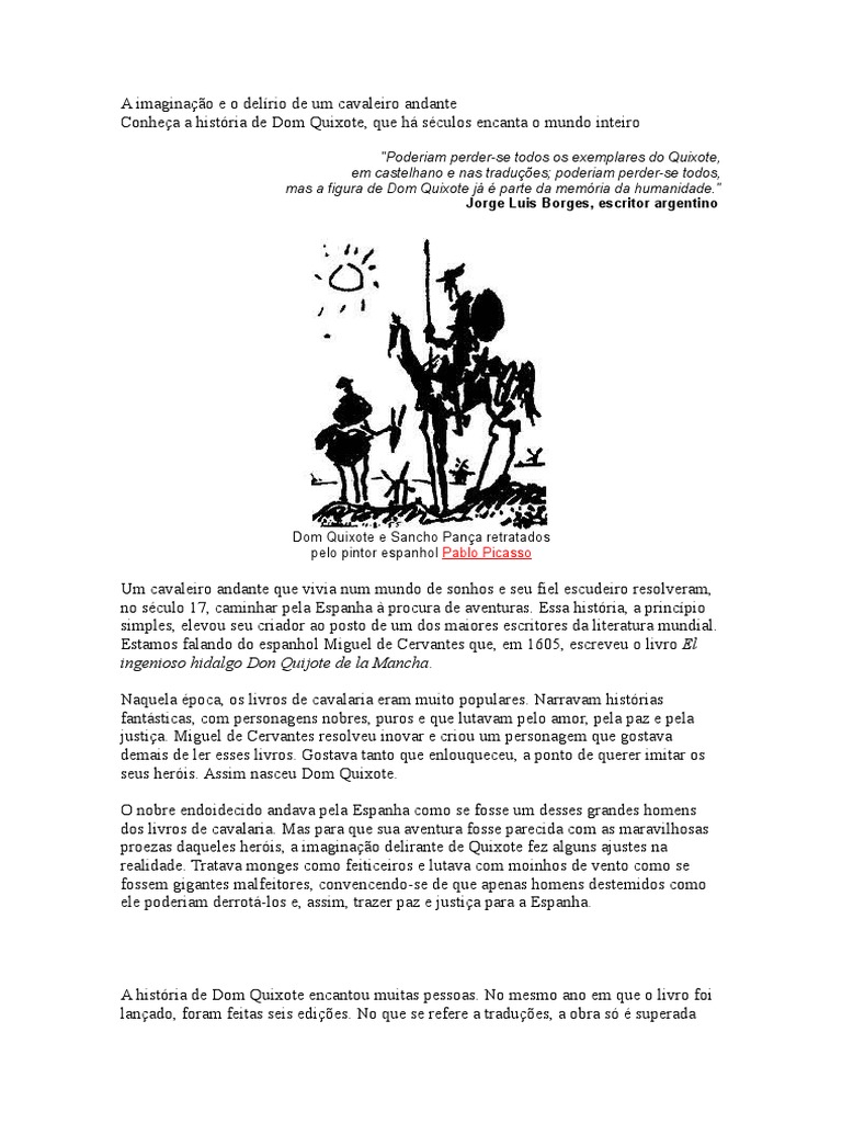 Dom Quixote | PDF | Dom Quixote | Miguel de Cervantes