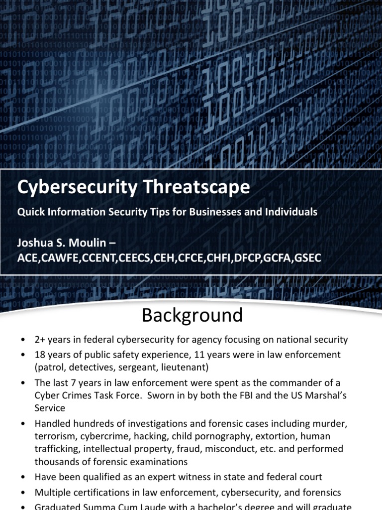 Information Security Basics For Businesses and Individuals | PDF ...