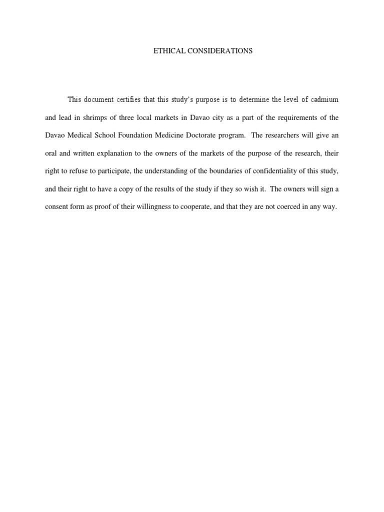 Ethical Considerations Research | PDF
