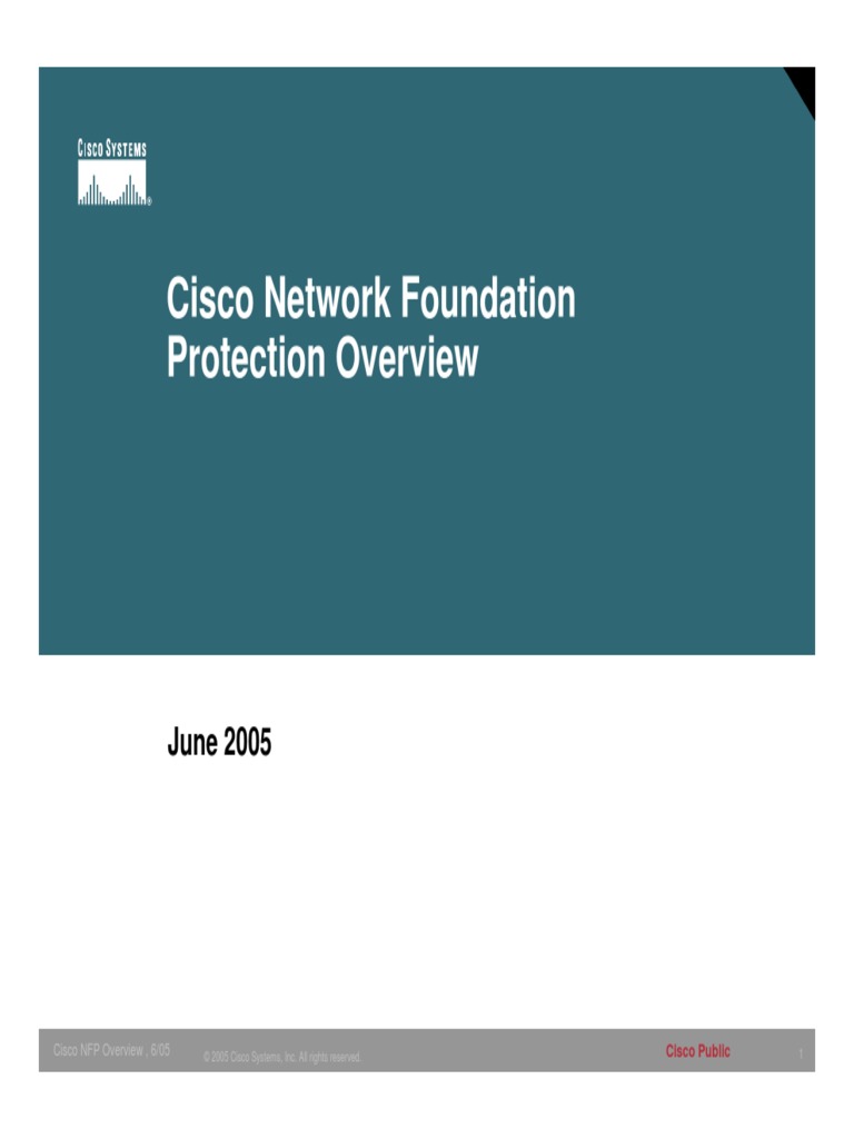 Cisco Network Foundation Protection Overview | PDF | Router (Computing ...