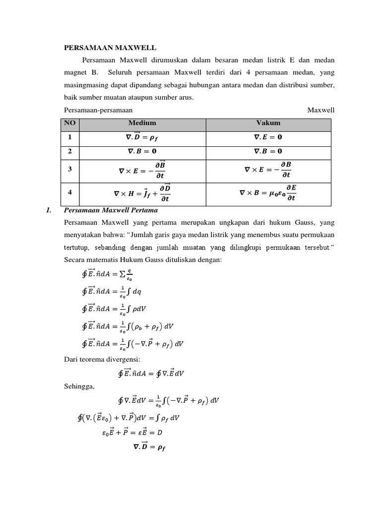 Persamaan Maxwell | PDF